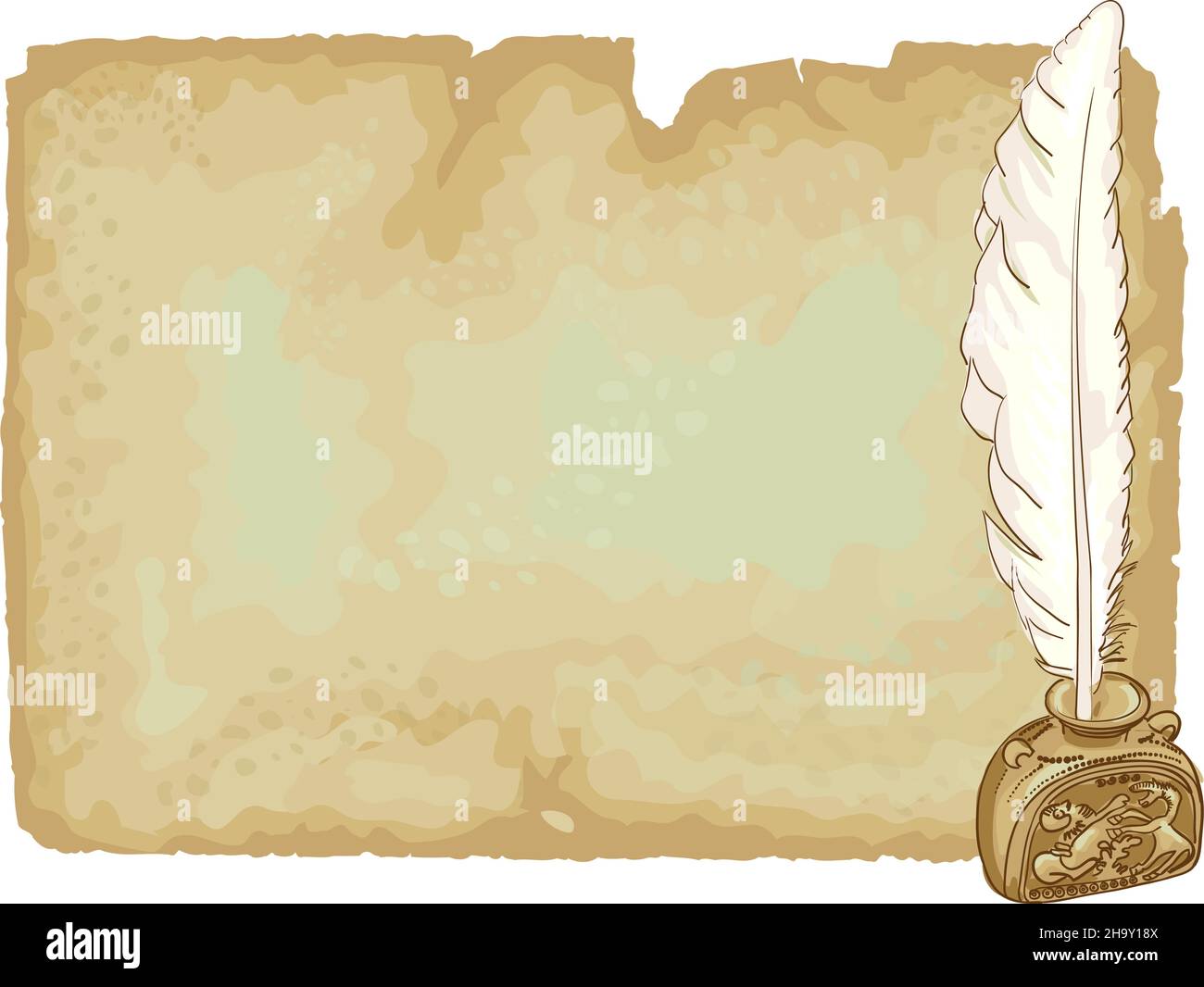 Antique pen vignette Stock Vector Images - Alamy