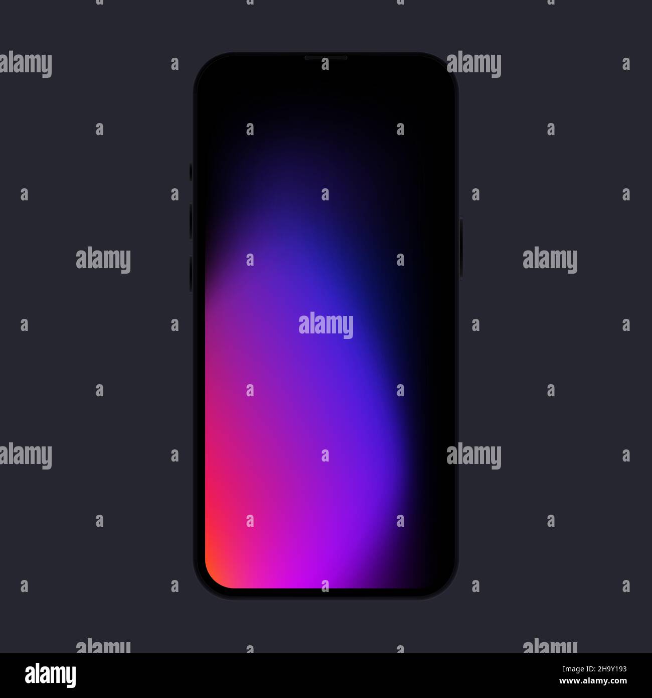 Bright Mockup. Isolated Mobile Phone. Vector illustration Stock Vector ...