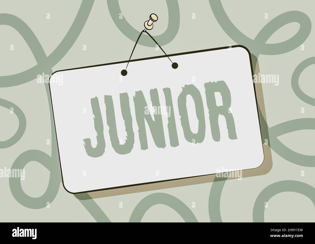 Hand writing sign Junior. Business approach erson who is a specified ...