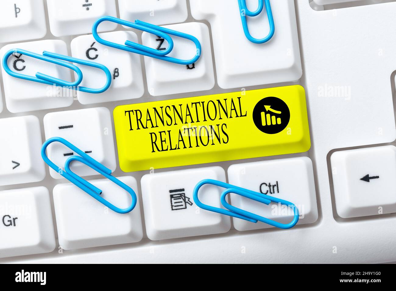 Sign displaying Transnational Relations. Business concept International ...
