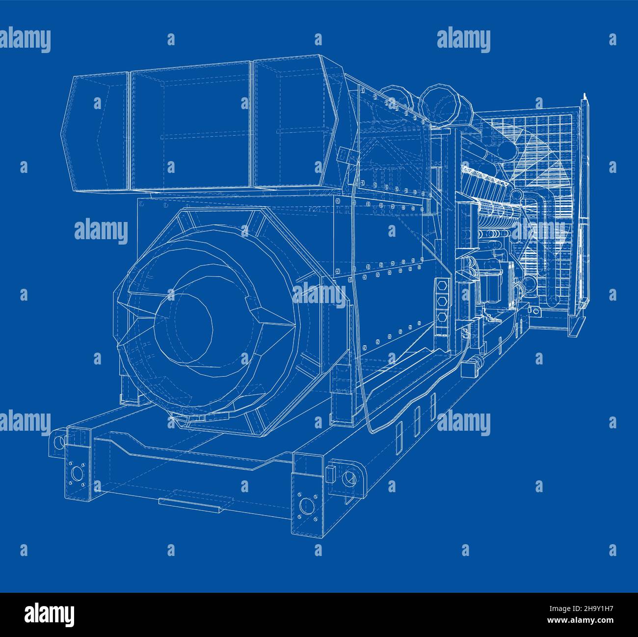 Large industrial diesel generator Stock Photo - Alamy