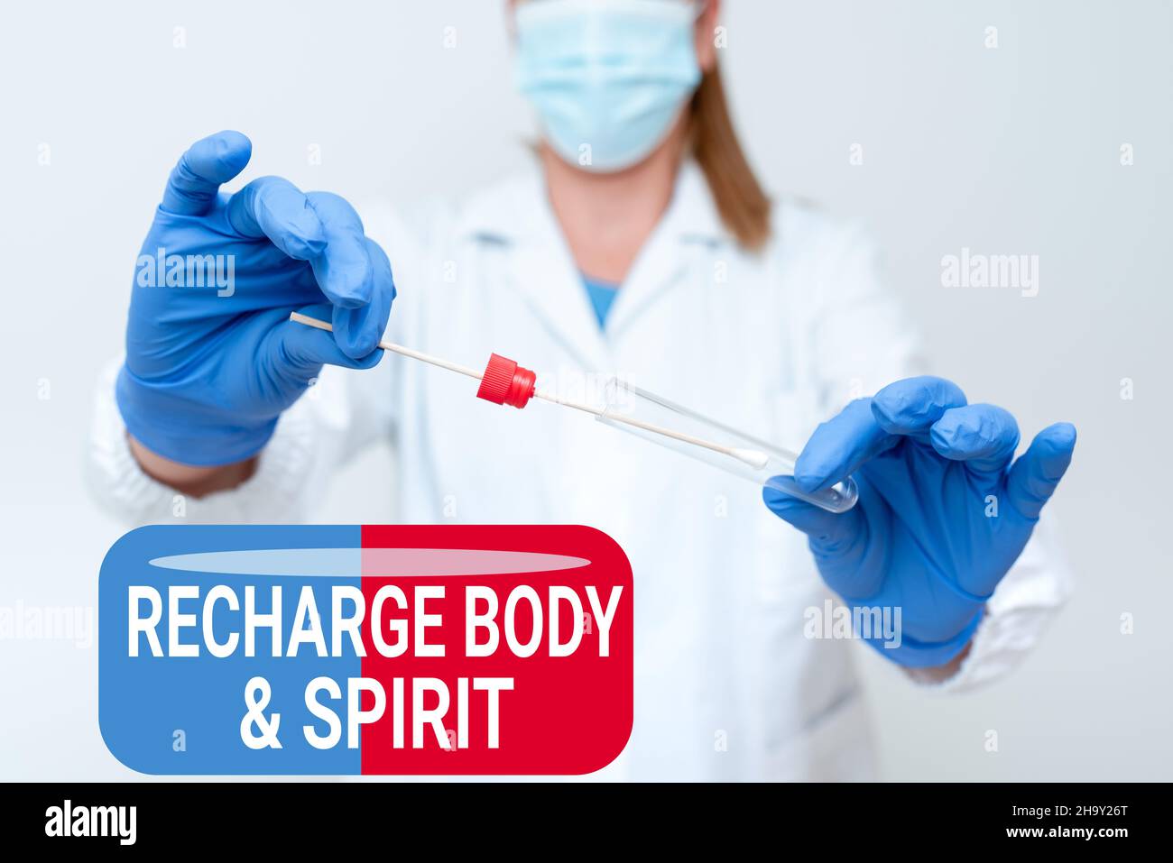 Text showing inspiration Recharge Body And Spirit. Business approach fill your energy through ...