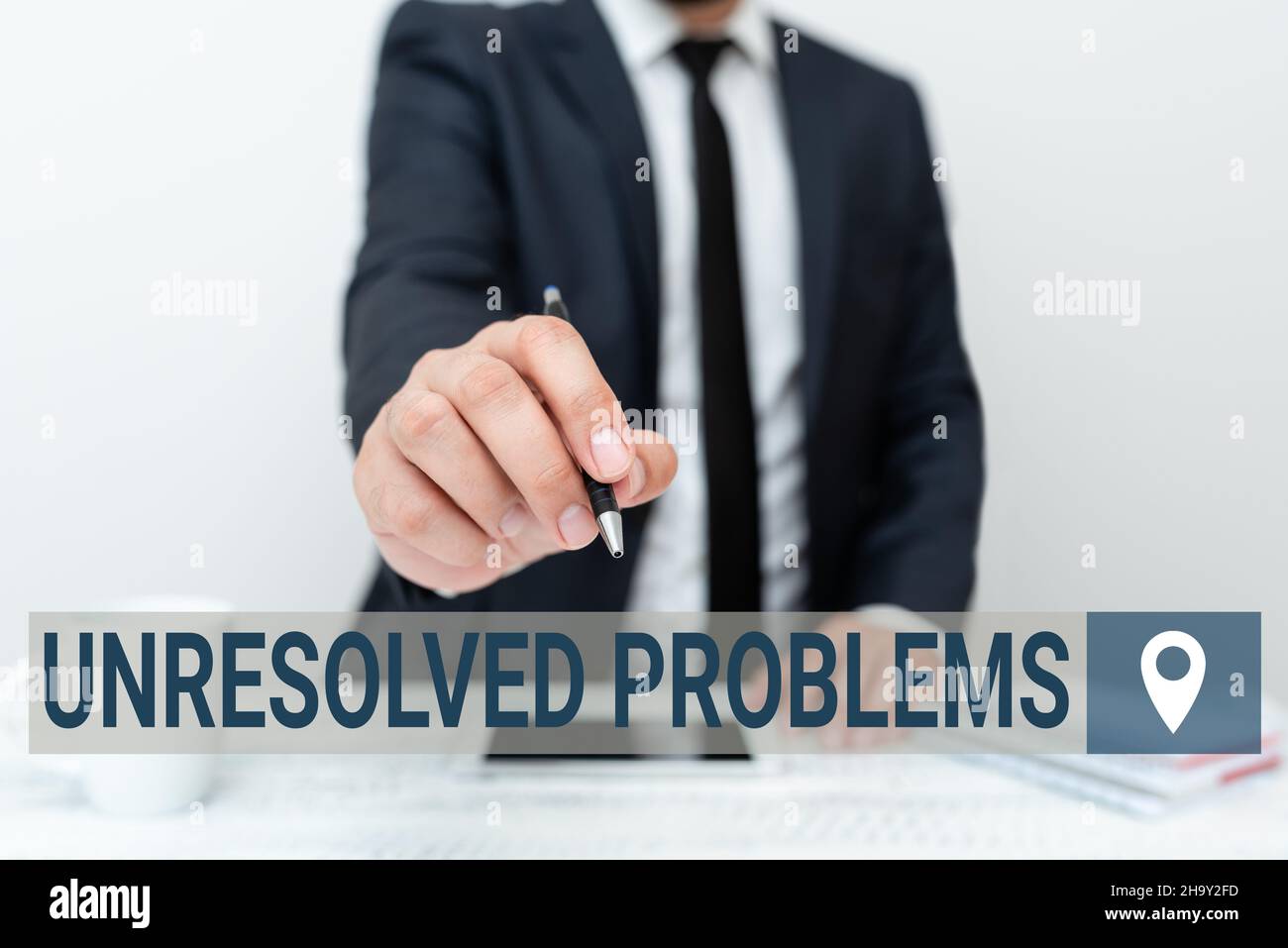 Text sign showing Unresolved Problems. Word for those Queries no one ...