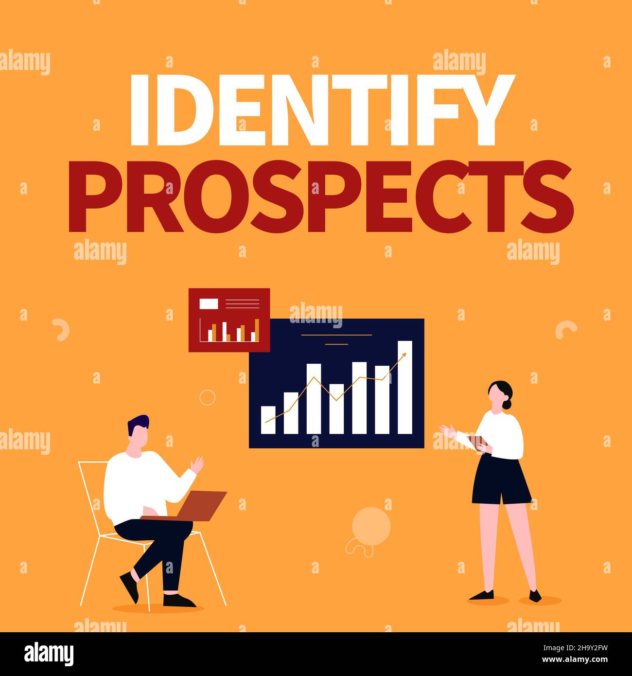 Sign displaying Identify Prospects. Business concept Possible client ...