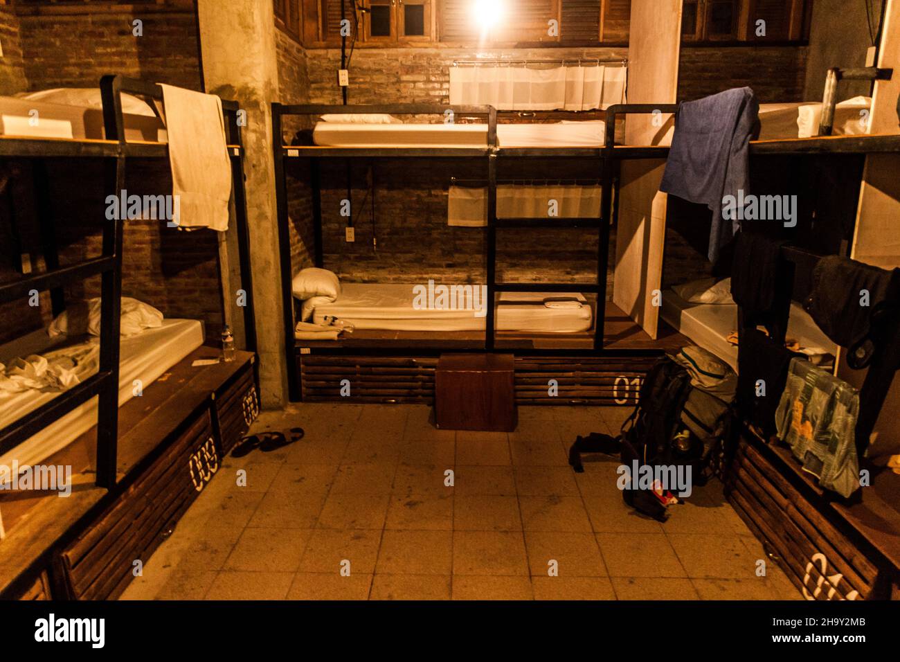 DUMAGUETE, PHILIPPINES - FEBRUARY 6, 2018: Dormitory room of The Flying ...