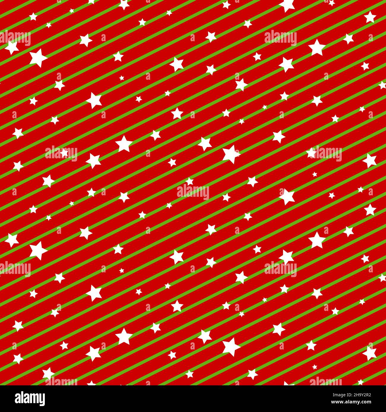Christmas wrap paper red and green striped stars seamless pattern ...