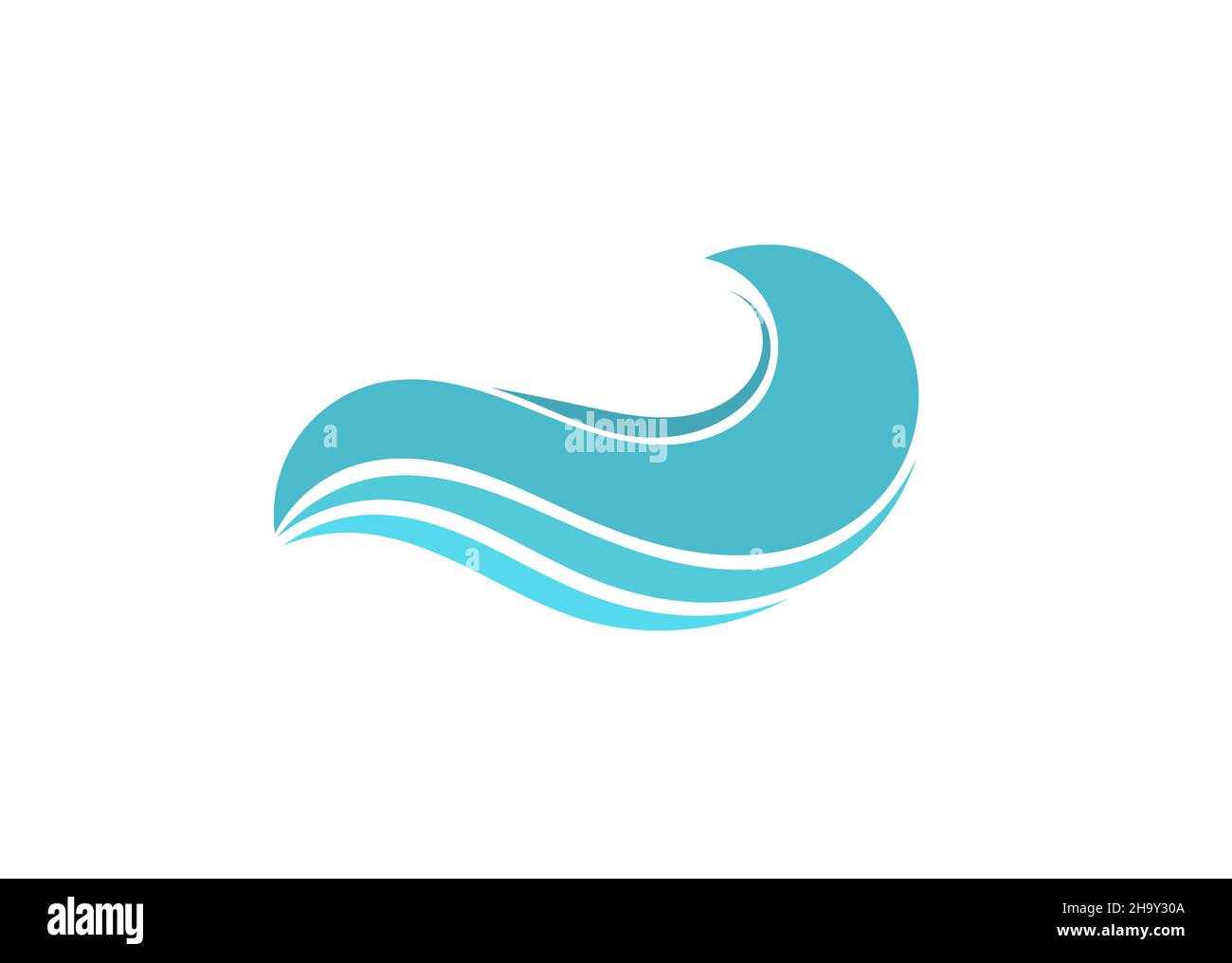 Ocean wave icon. Blue water wave vector illustration Stock Vector Image ...