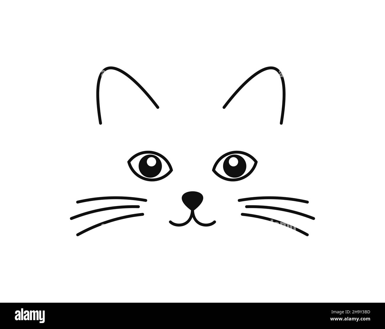 Cute cat face. Vector illustration Stock Vector Image & Art - Alamy