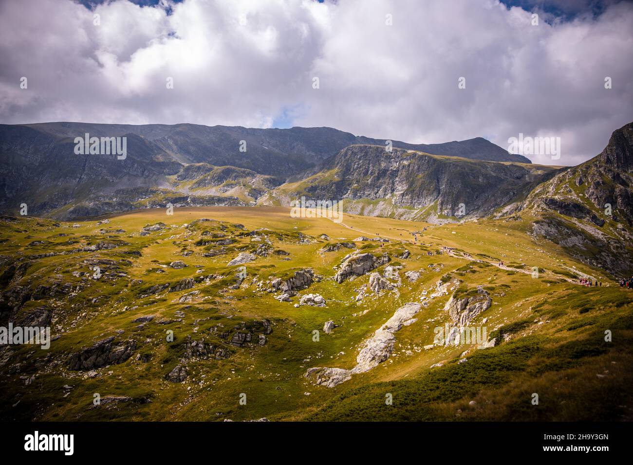 Bulgarian landscape of a mountain peak in Rila mountain.Beautiful ...