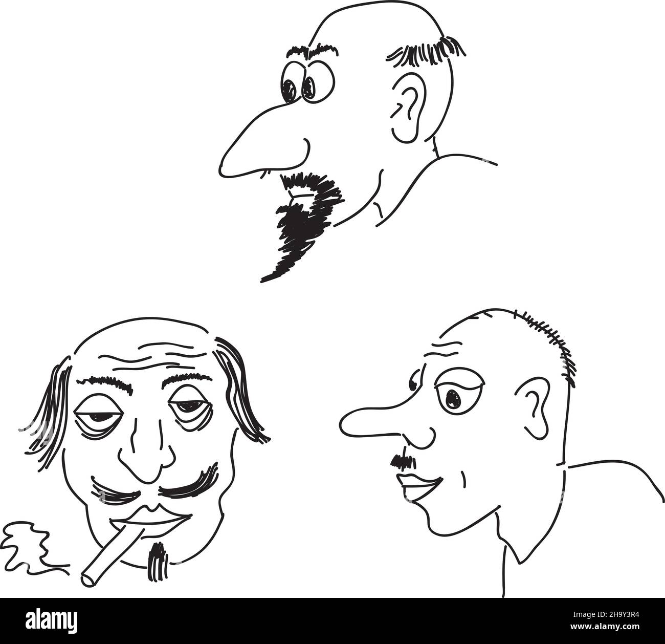 Caricature portraits. Vector illustration Stock Vector Image & Art - Alamy