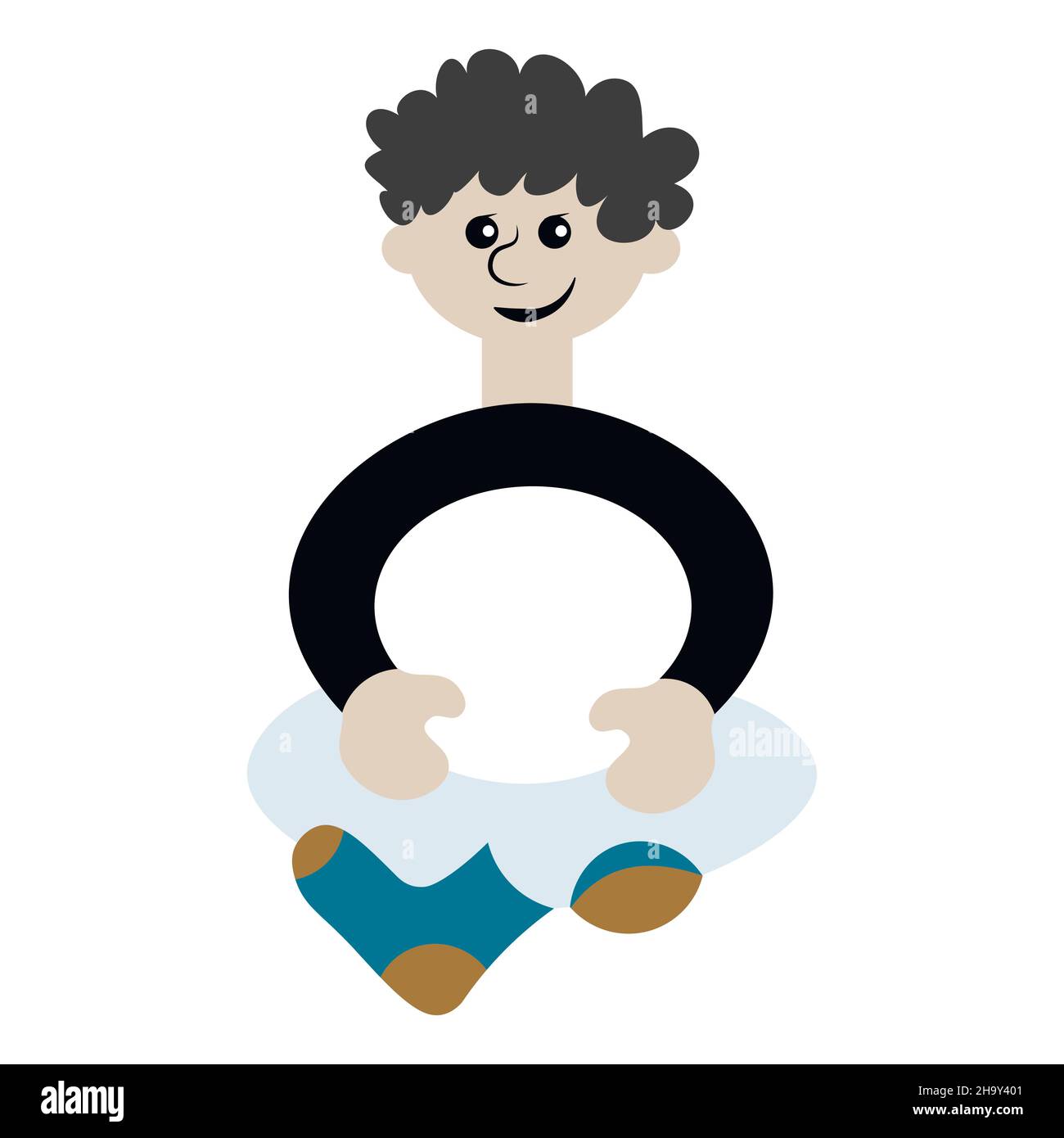 Man cross legs Stock Vector Images - Alamy