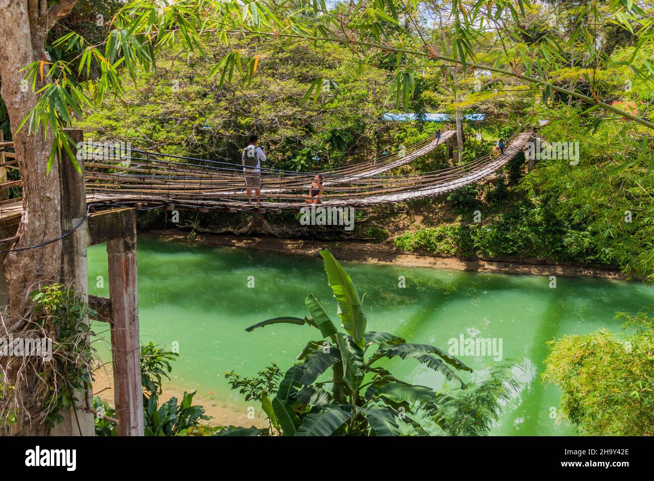 BOHOL, PHILIPPINES - FEB 11, 2018: Tourists taking photo on the Sipatan ...