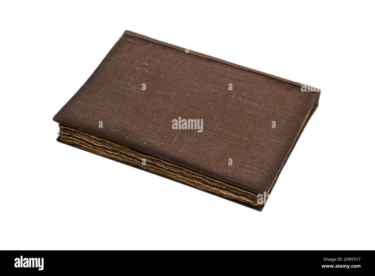An old brown book isolated on a white background Stock Photo - Alamy