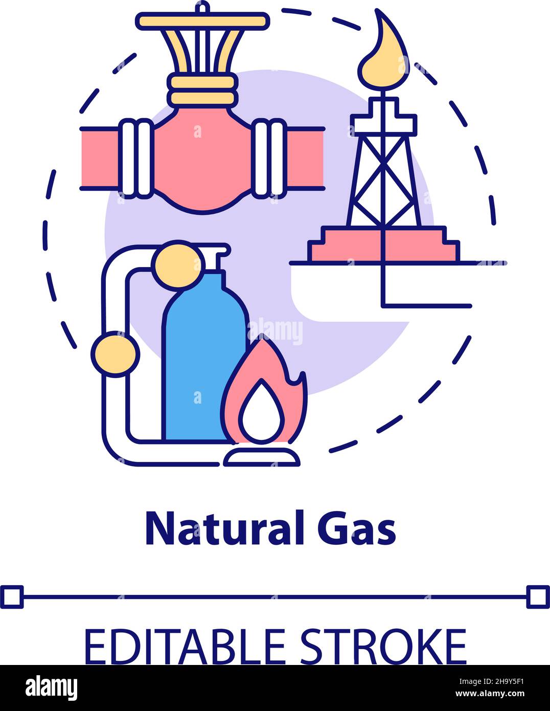Natural gas concept icon Stock Vector Image & Art - Alamy