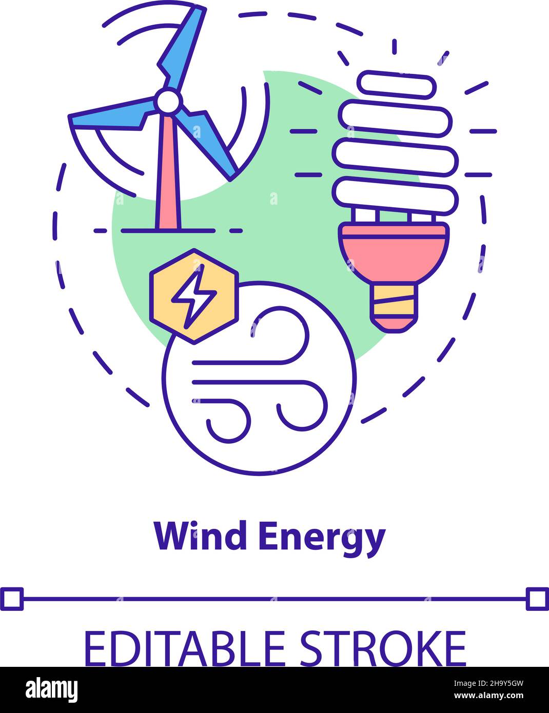 Wind energy concept icon Stock Vector Image & Art - Alamy