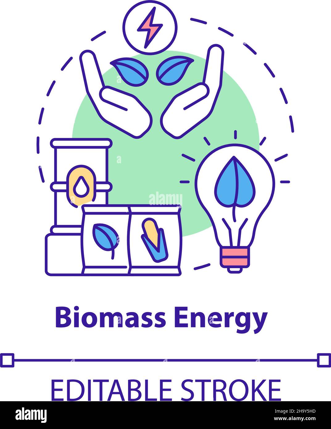 Biomass energy concept icon Stock Vector Images - Alamy