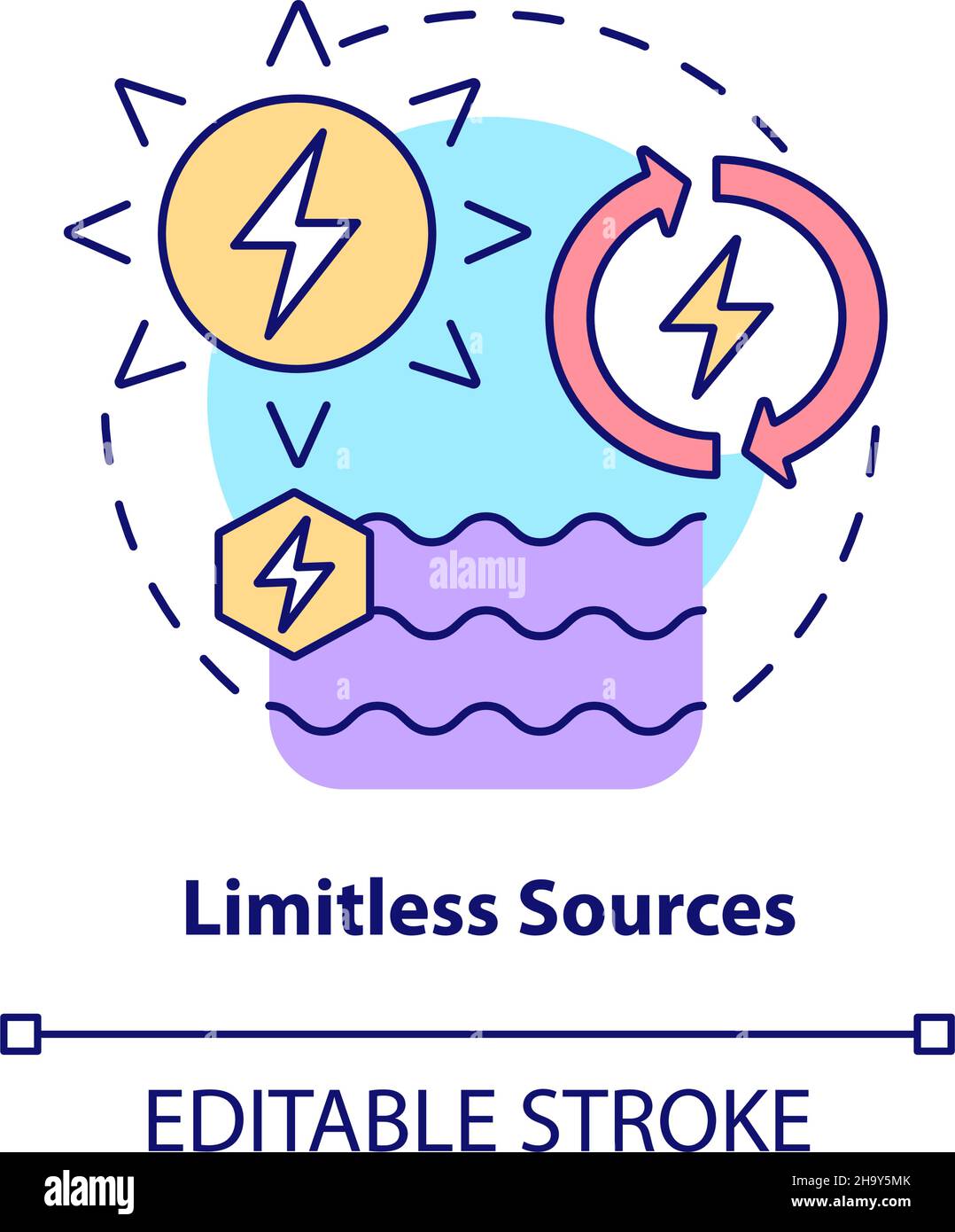 Limitless sources concept icon Stock Vector Image & Art - Alamy