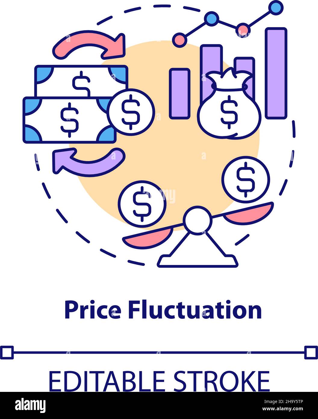 Fluctuation chart Cut Out Stock Images & Pictures - Alamy