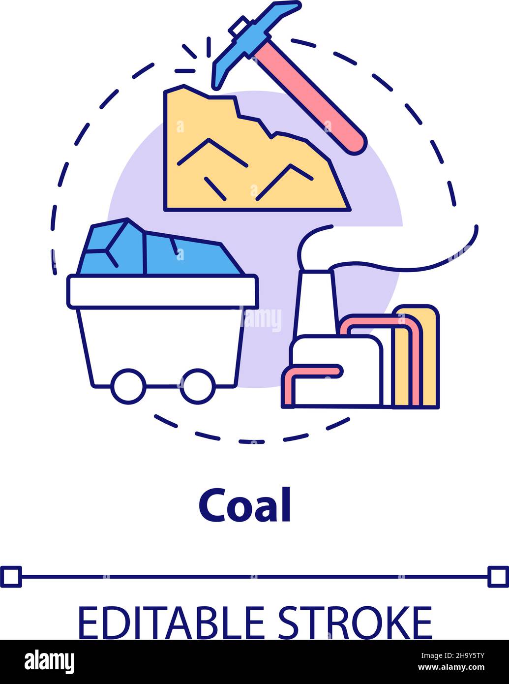 Coal concept icon Stock Vector Image & Art - Alamy