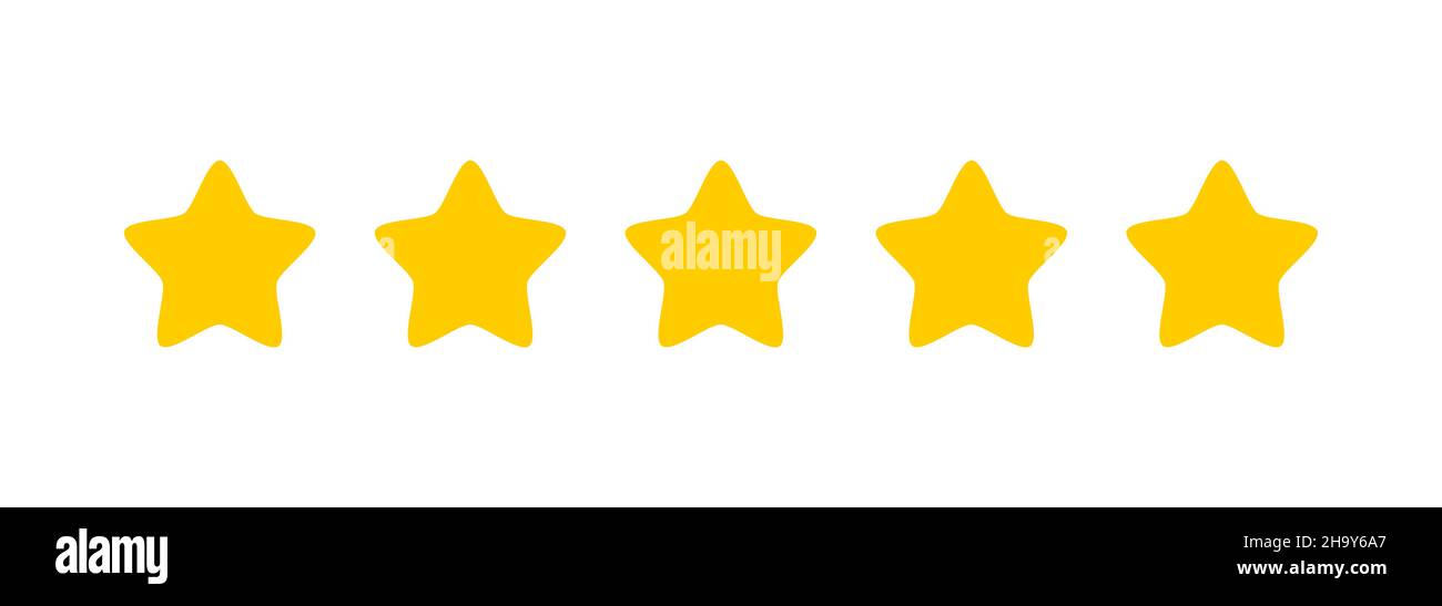 Five stars rating icons. Vector illustration Stock Vector Image & Art ...
