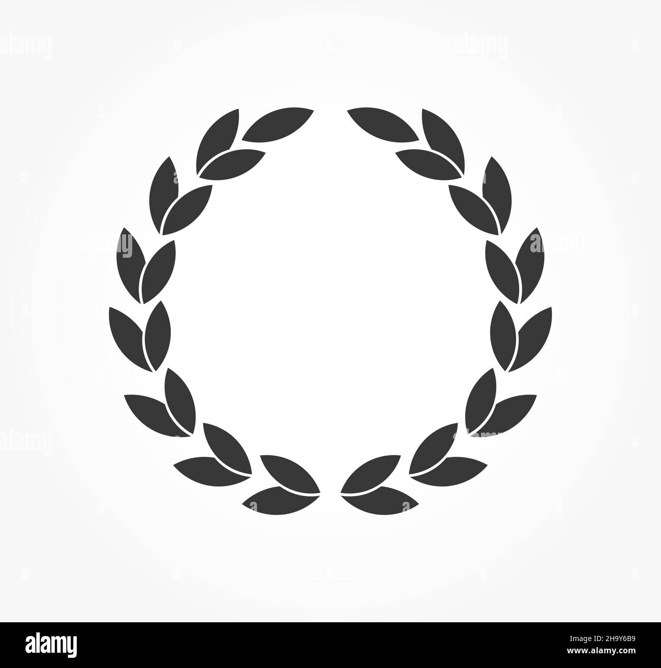 Laurel leaves wreath icon. Vector illustration Stock Vector Image & Art ...