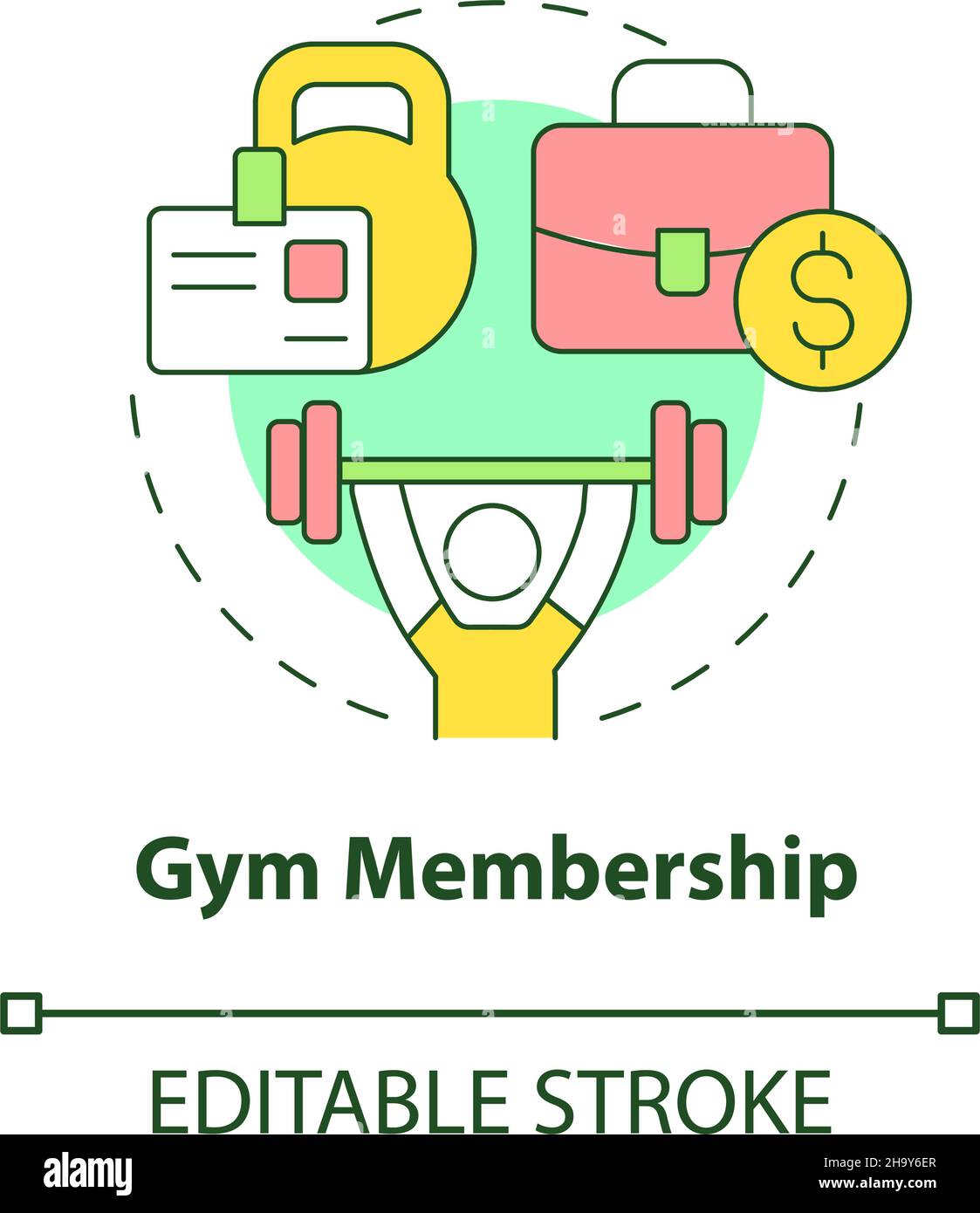 Gym membership concept icon Stock Vector Image & Art - Alamy
