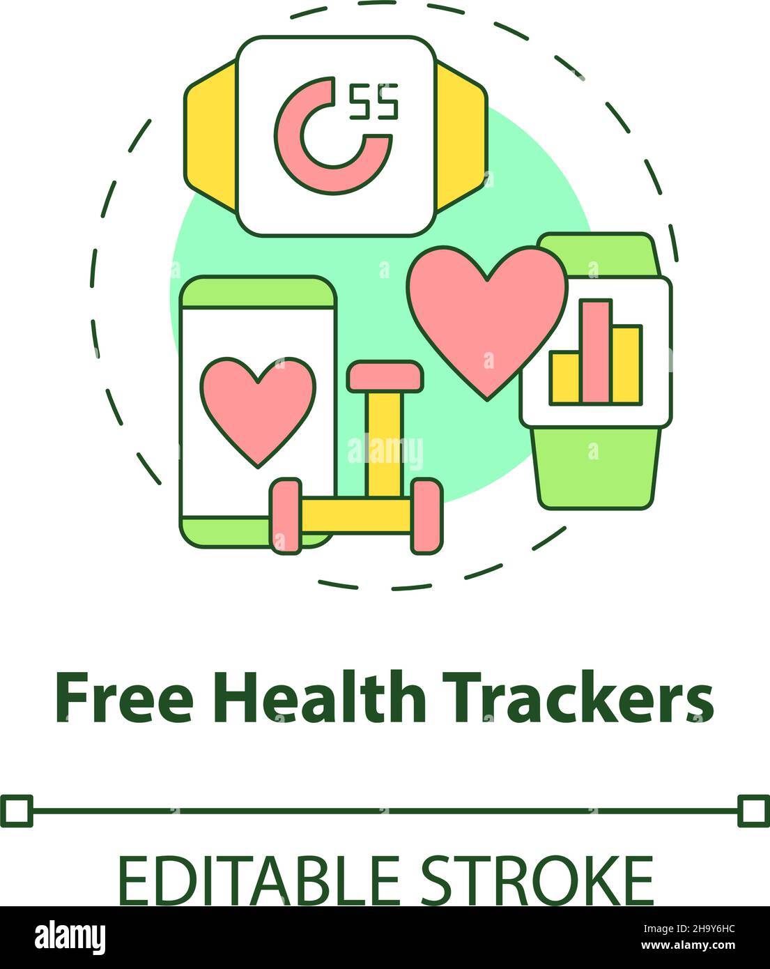 Free health trackers concept icon Stock Vector Image & Art - Alamy