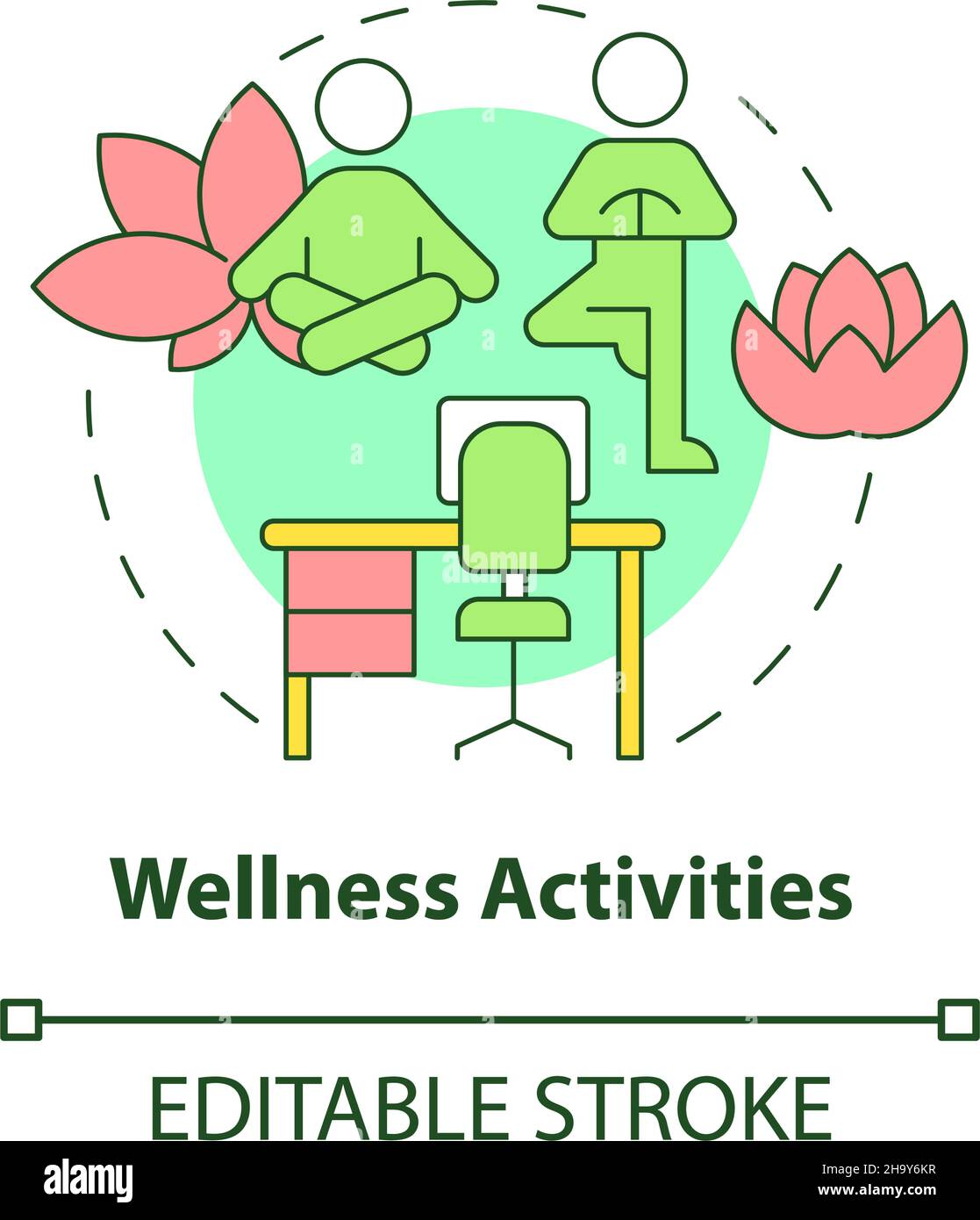 Wellness activities concept icon Stock Vector Image & Art - Alamy