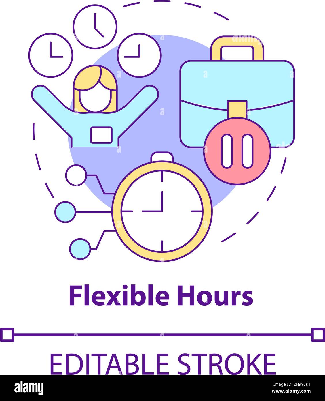 Flexible work clock hi-res stock photography and images - Alamy