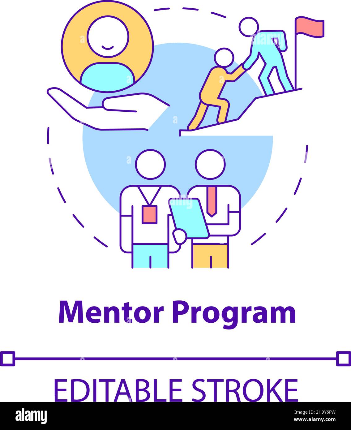 Mentor program concept icon Stock Vector Image & Art - Alamy