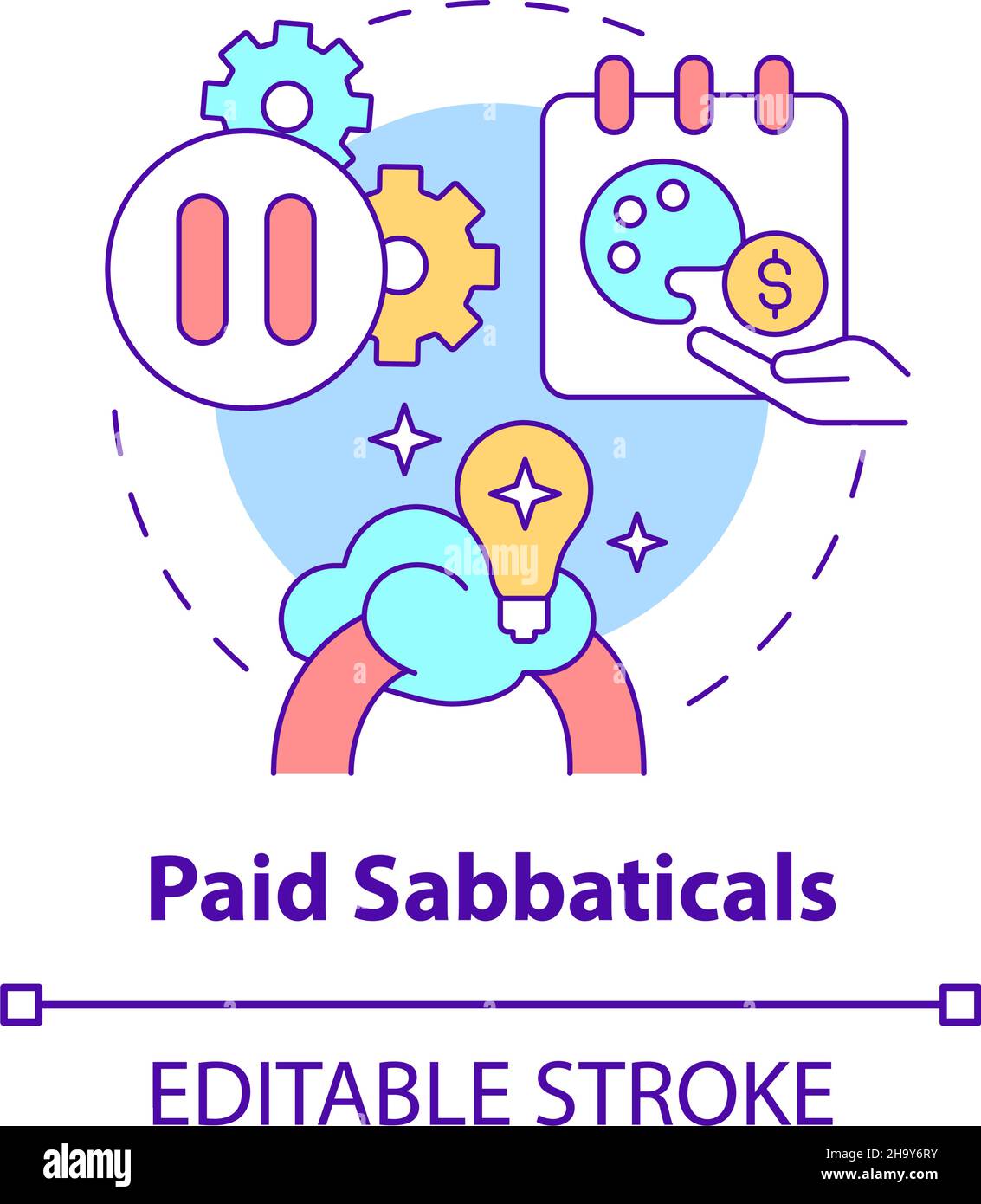 Paid sabbaticals concept icon Stock Vector Image & Art - Alamy
