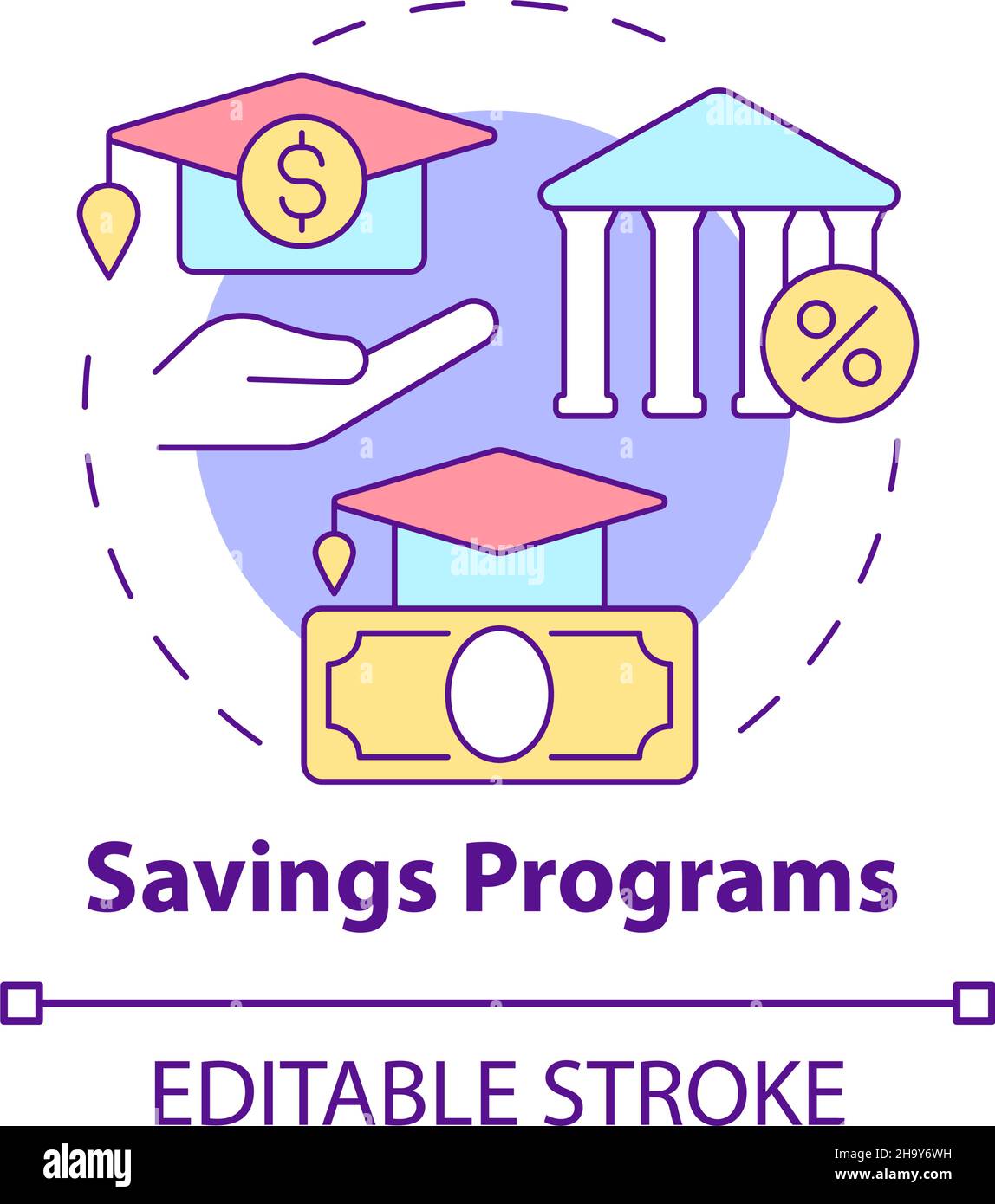 Saving programs concept icon Stock Vector Image & Art - Alamy