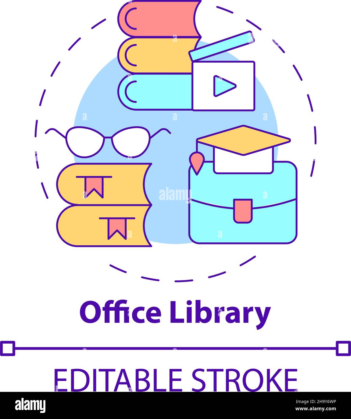 Office library concept icon Stock Vector Image & Art - Alamy