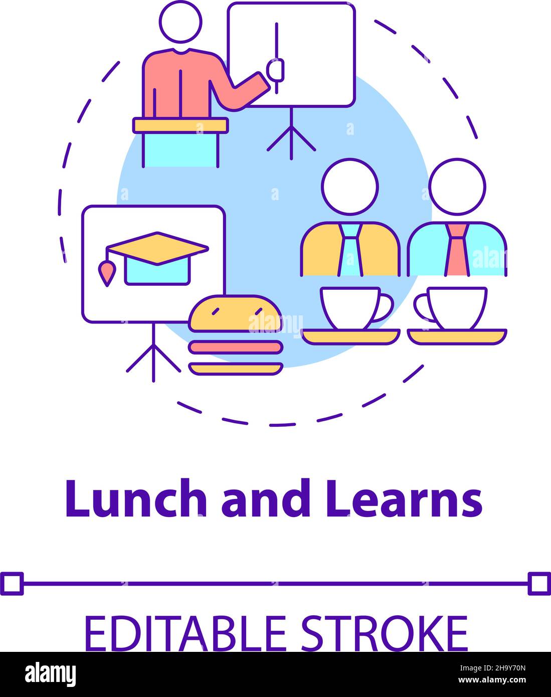Lunch and learns concept icon Stock Vector Image & Art - Alamy