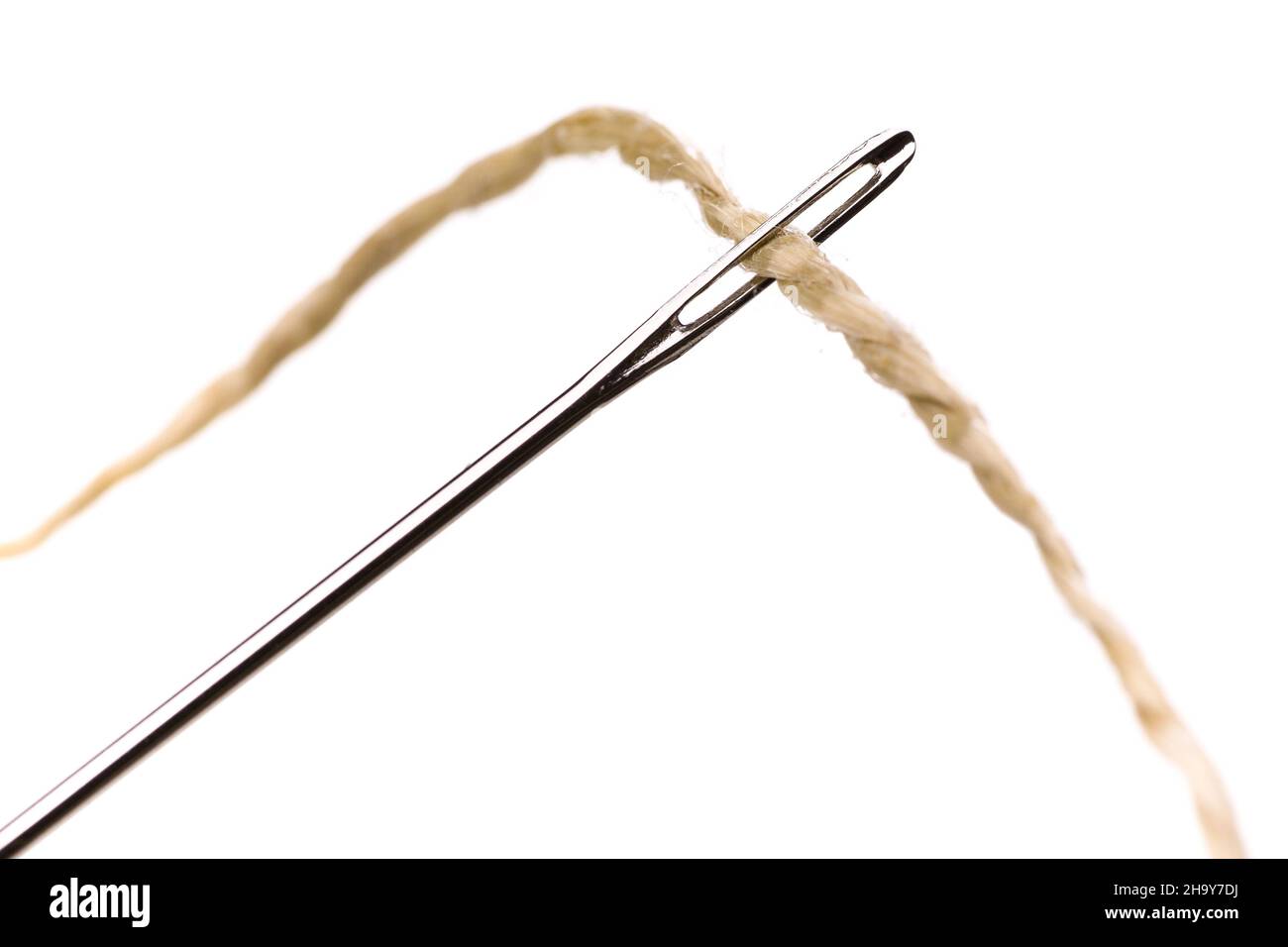 needle, thread, line, lying, curve, small, isolated, idea, household ...