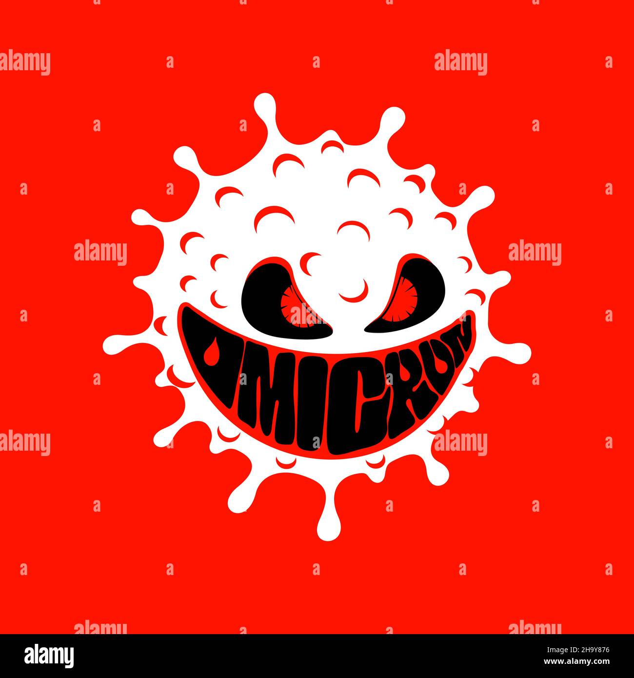 New coronavirus variant of COVID-19 strain omicron icon. World alert ...