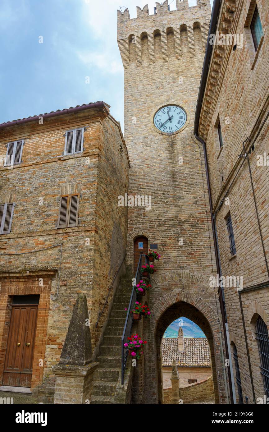 Moresco, famous medieval village in the Fermo province, Marche, Italy ...
