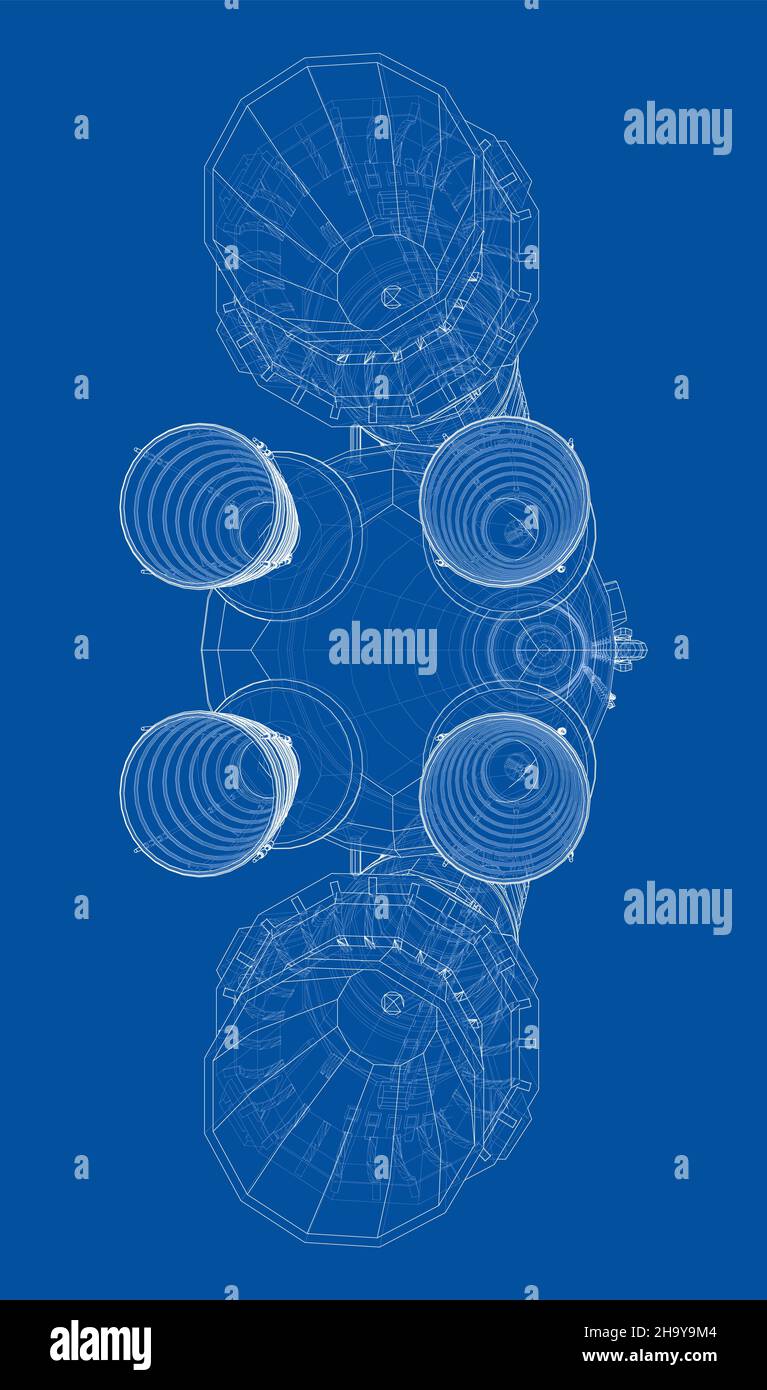 Space rocket concept outline Stock Photo - Alamy