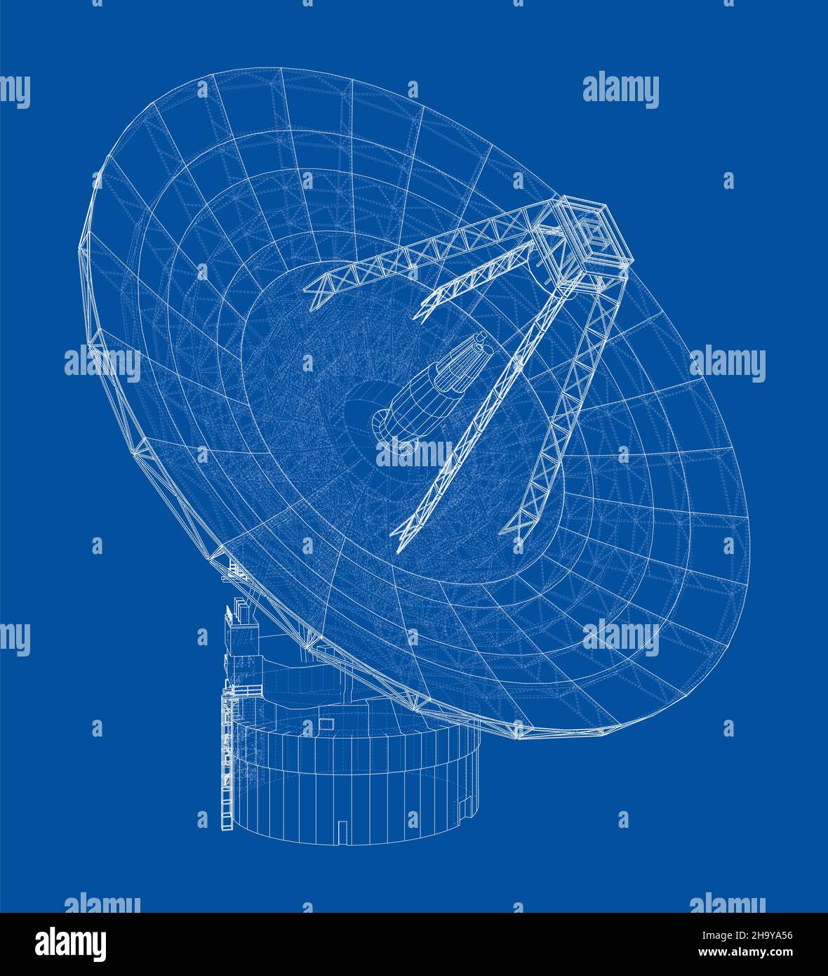Radio Telescope concept outline Stock Photo - Alamy