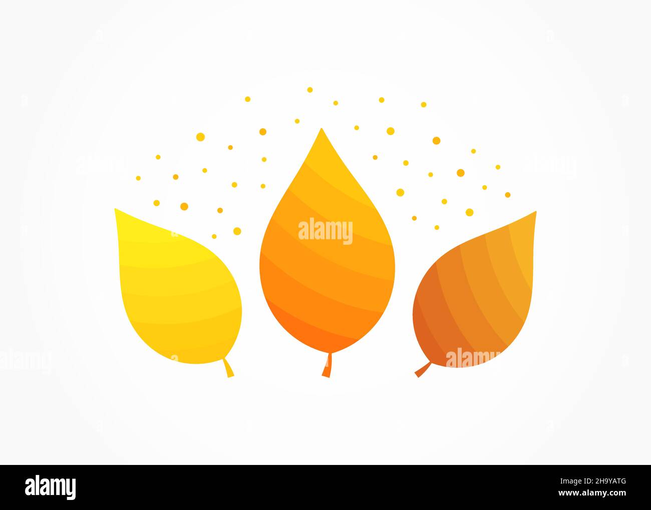 Autumn leaves isolated on white background. Fall season vector ...