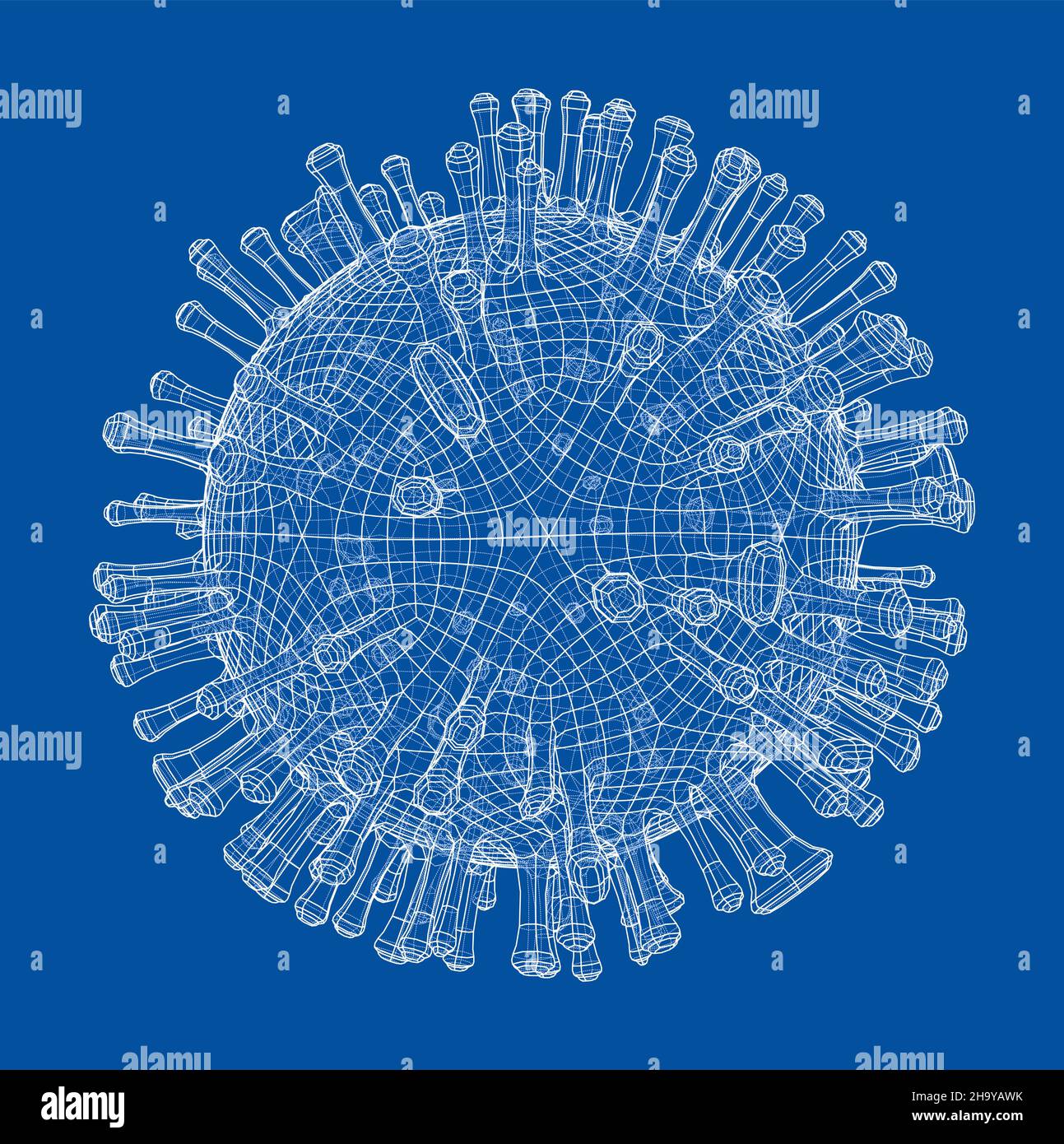 Wire-frame model of a virus Stock Photo - Alamy