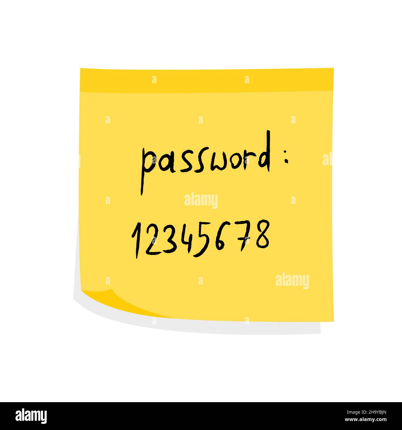 Password Computer Note Stock Vector Images - Alamy