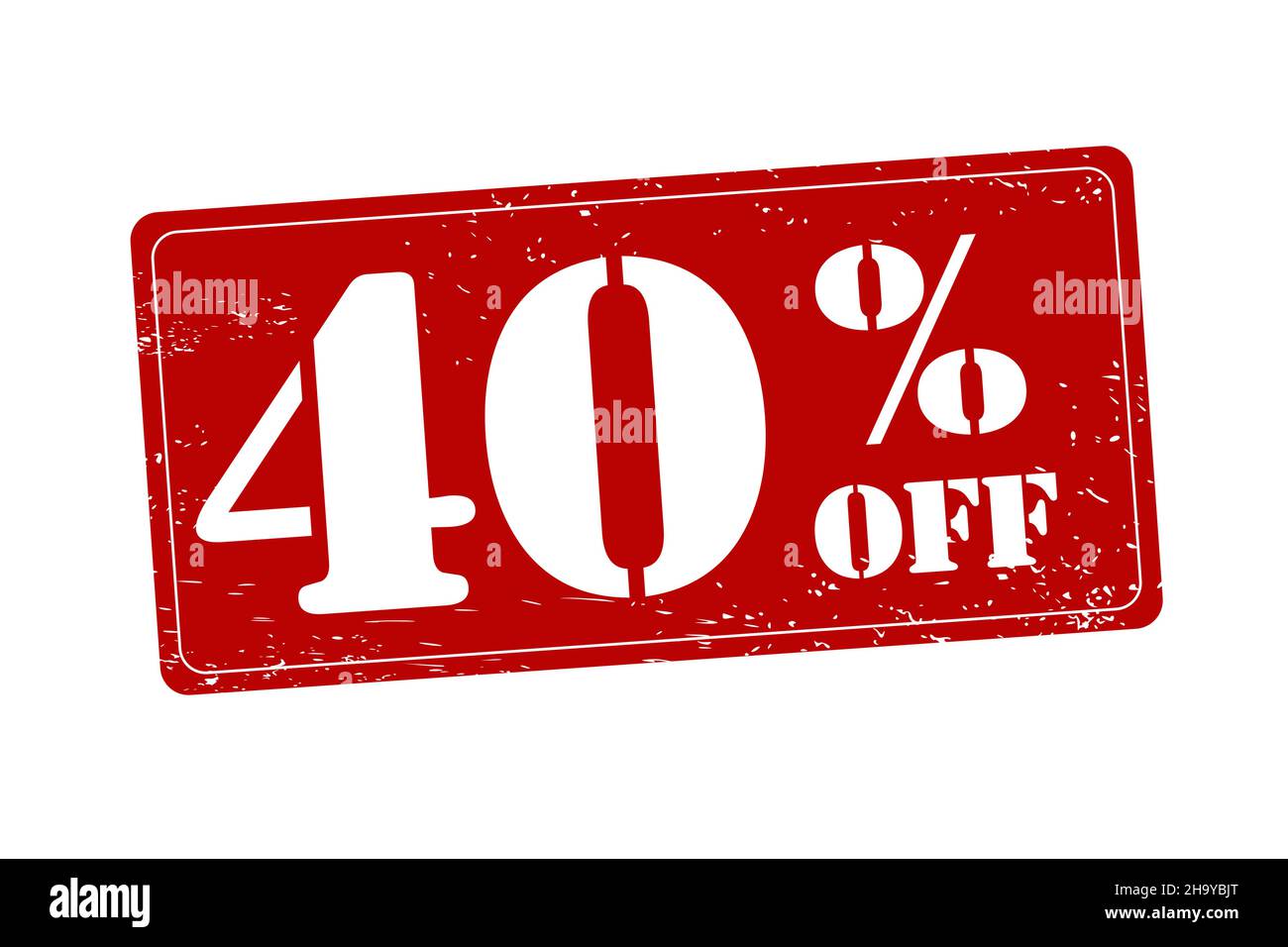40 percent off discount - shopping deal rubber stamp. Vector stamp ...