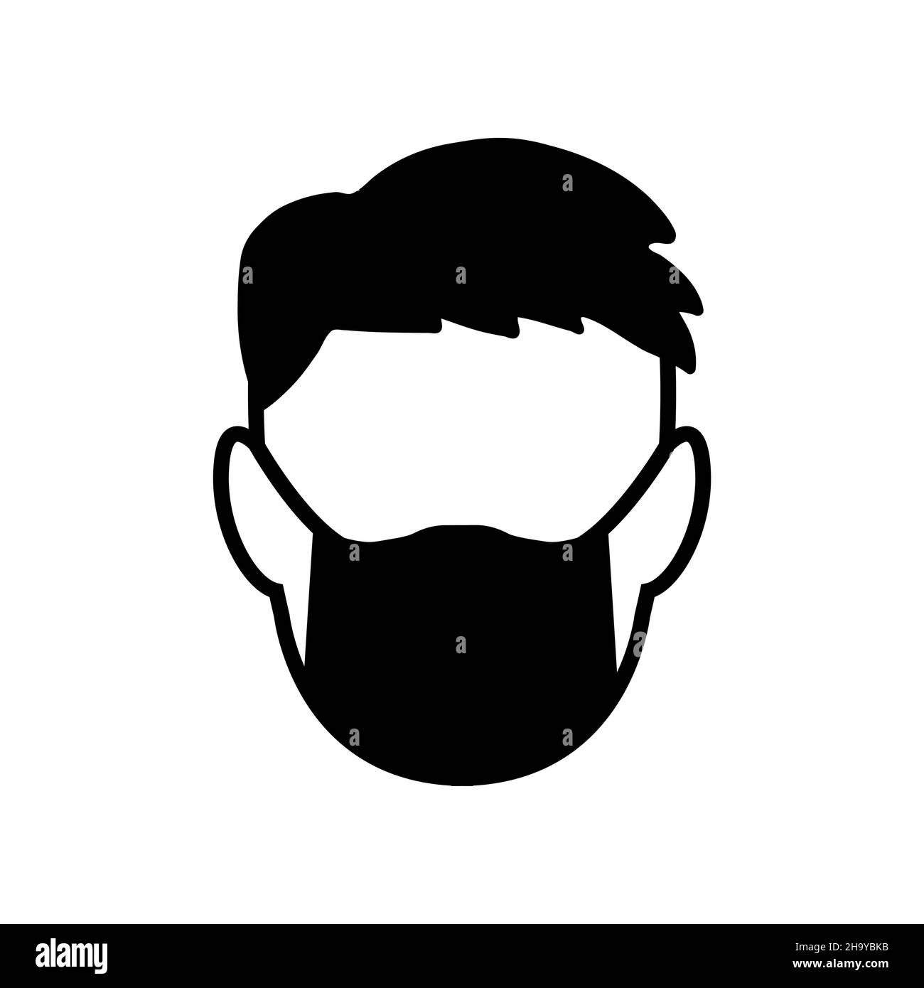 Simple face mask flat icon. Vector face mask illustration Stock Vector ...