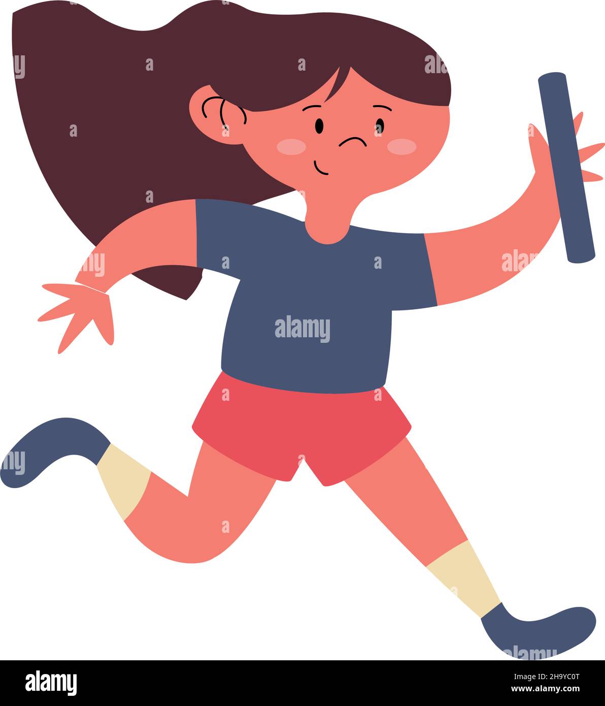 Children running practice Stock Vector Images - Alamy