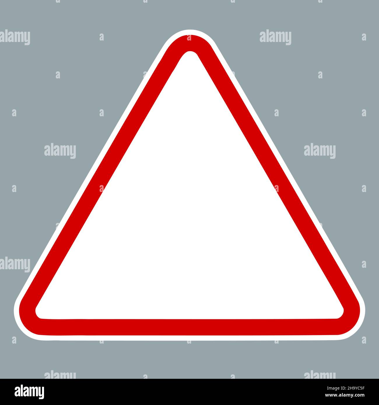 Blank triangle warning sign template. Simple vector sign Stock Vector ...