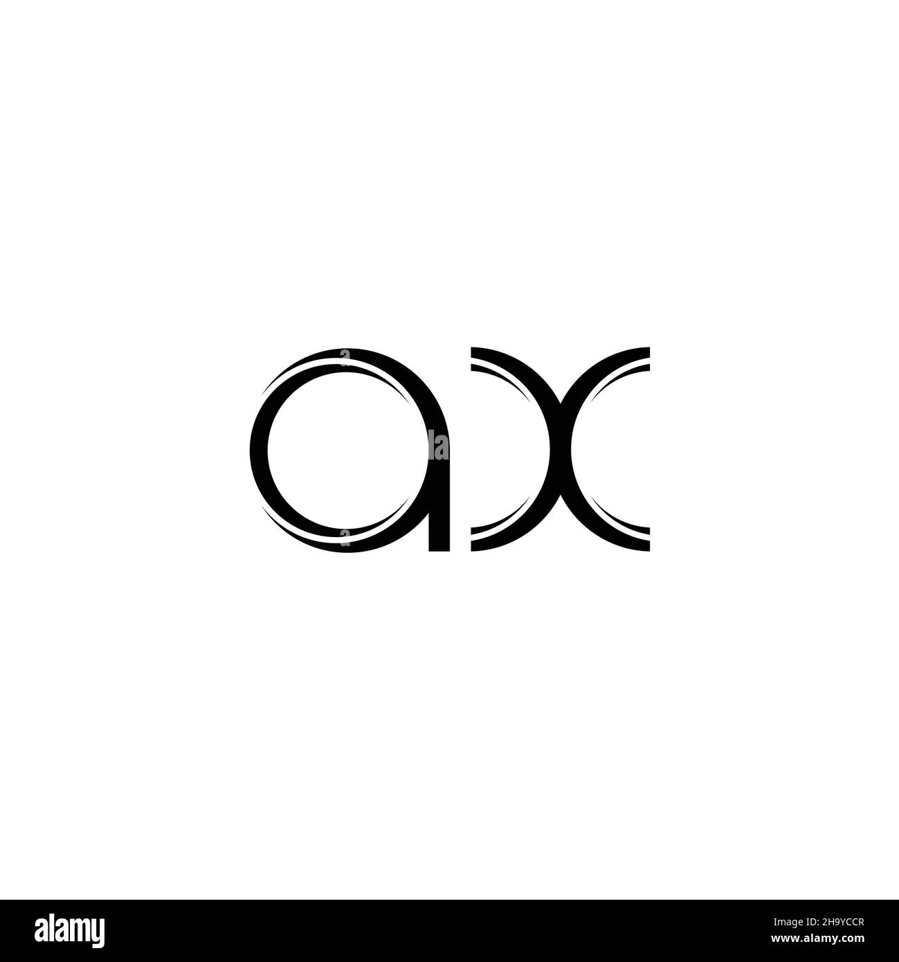 AX Logo monogram with slice rounded modern design template isolated on ...