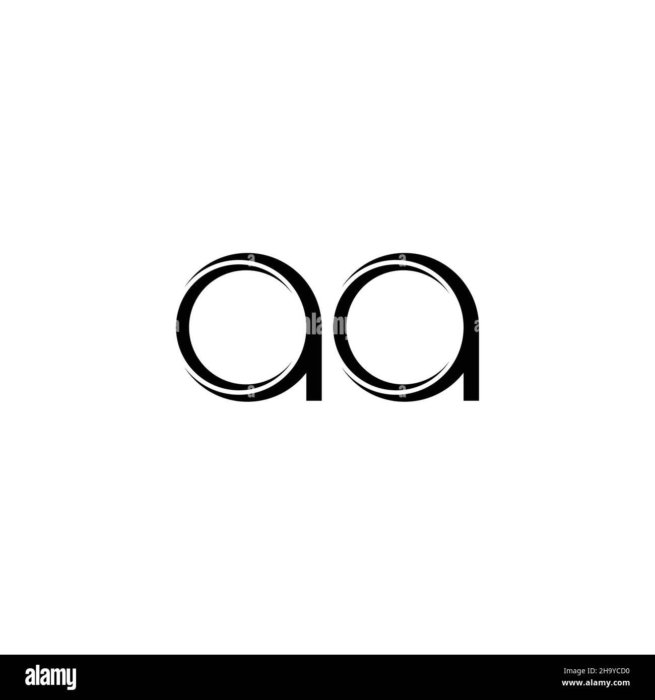 AA Logo monogram with slice rounded modern design template isolated on ...