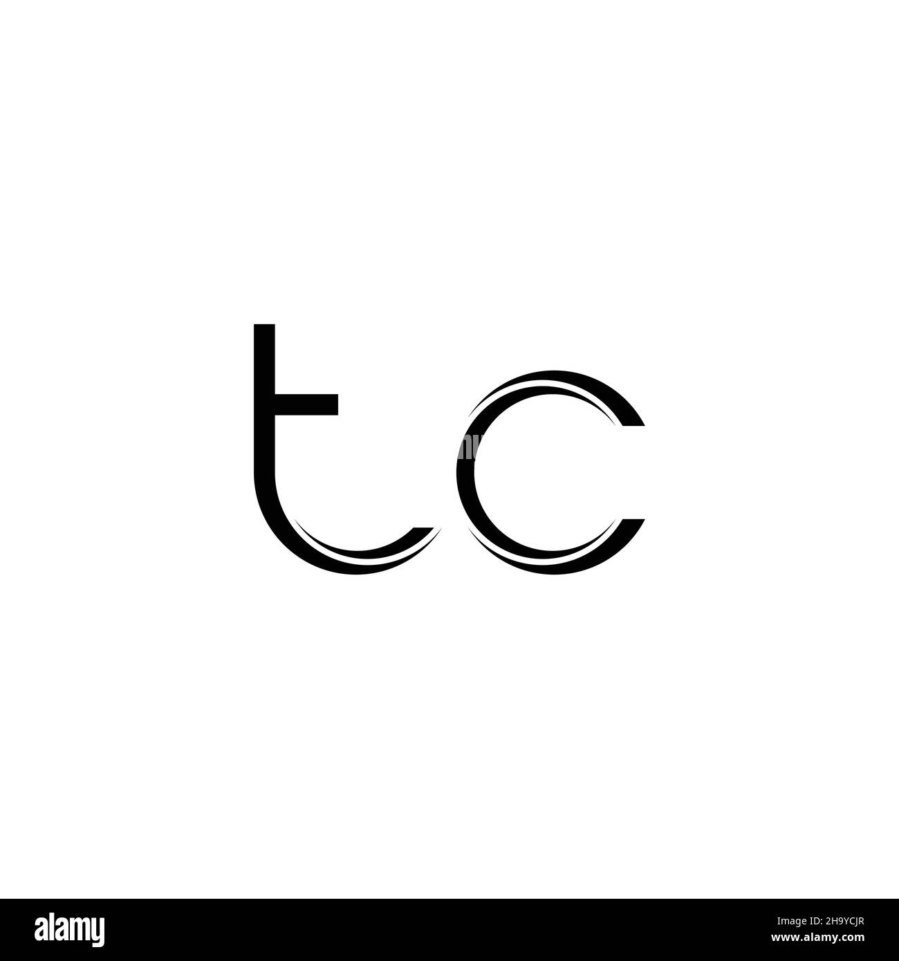 TC Logo monogram with slice rounded modern design template isolated on ...