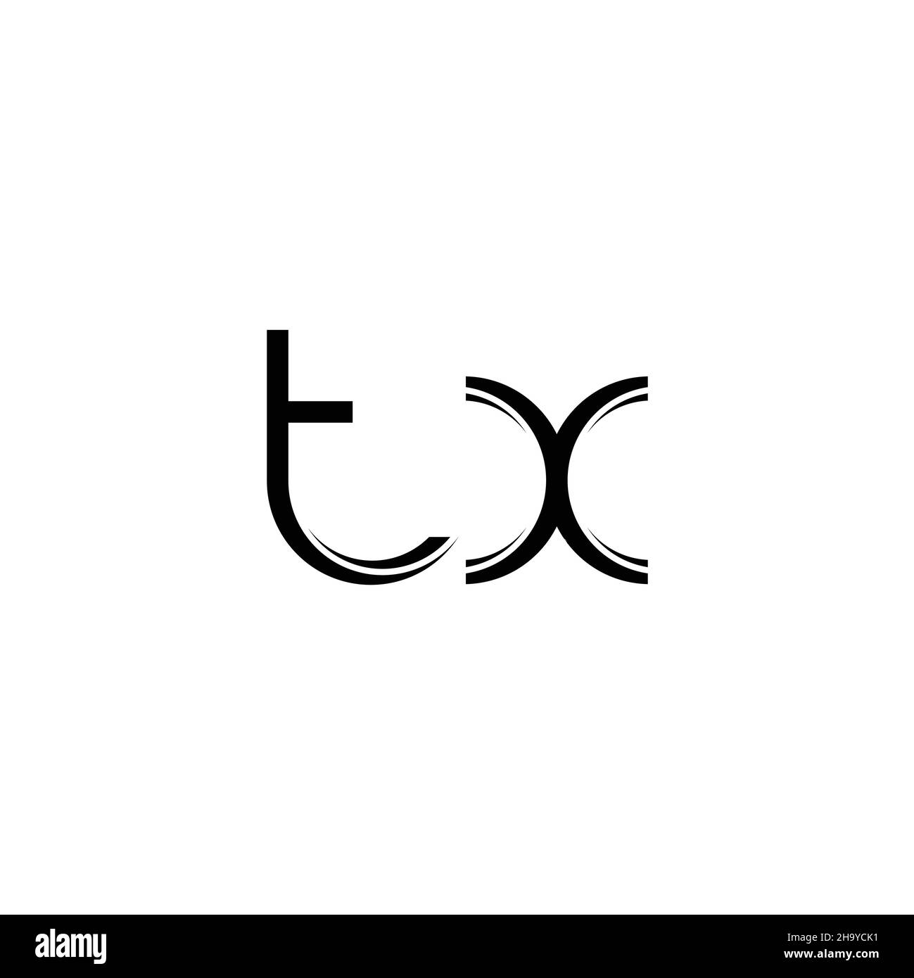 TX Logo monogram with slice rounded modern design template isolated on ...